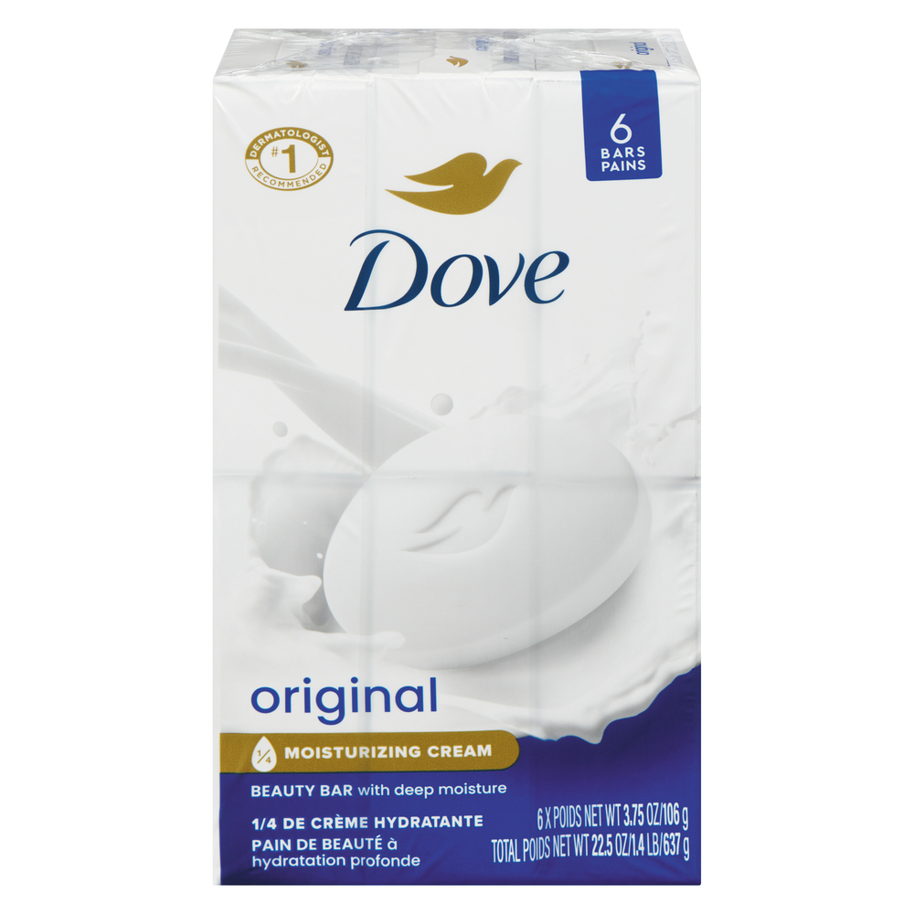 White 6 pack Bar Soap