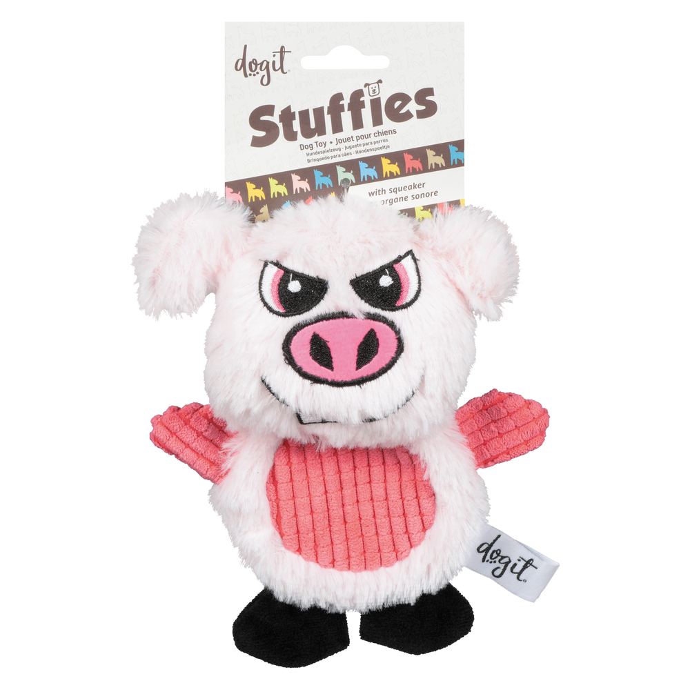 Stuffies Flat Friend Pig Dog Toy
