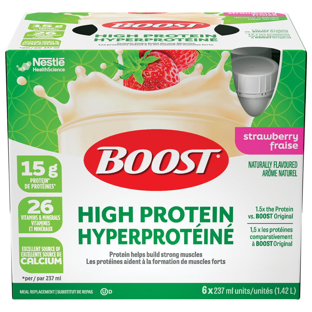 High Protein Strawberry Boost Drink
