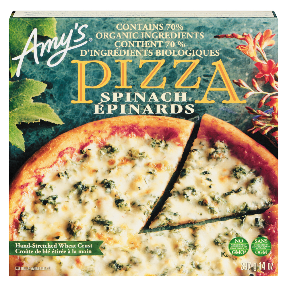 Organic Cheese & Spinach Frozen Pizza