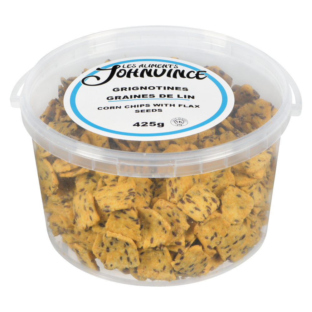 with flax salted Corn Chips