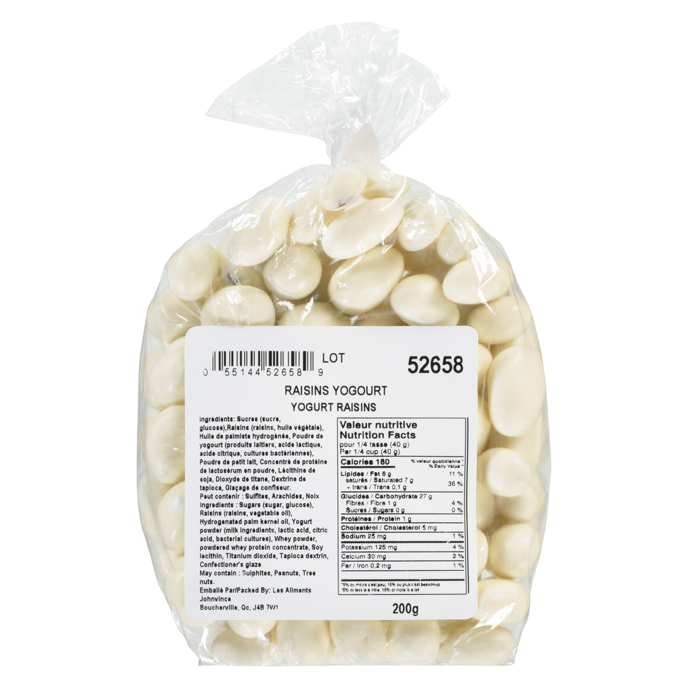 yogurt covered raisins