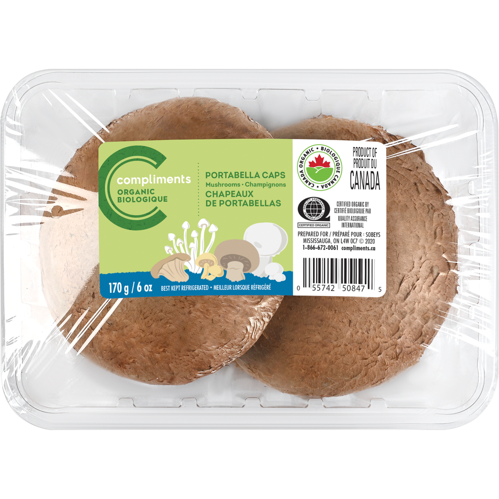 Organic Portabella Caps Mushrooms