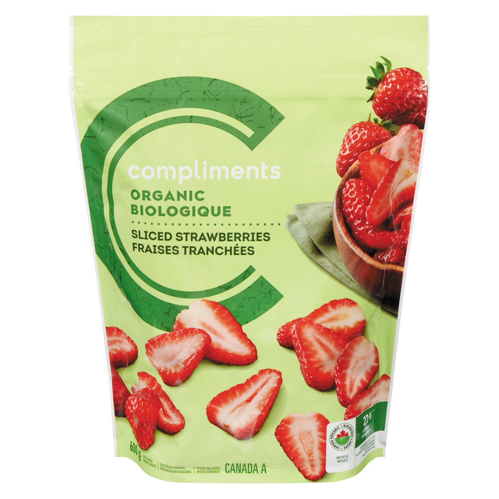 Organic Sliced Frozen Strawberries