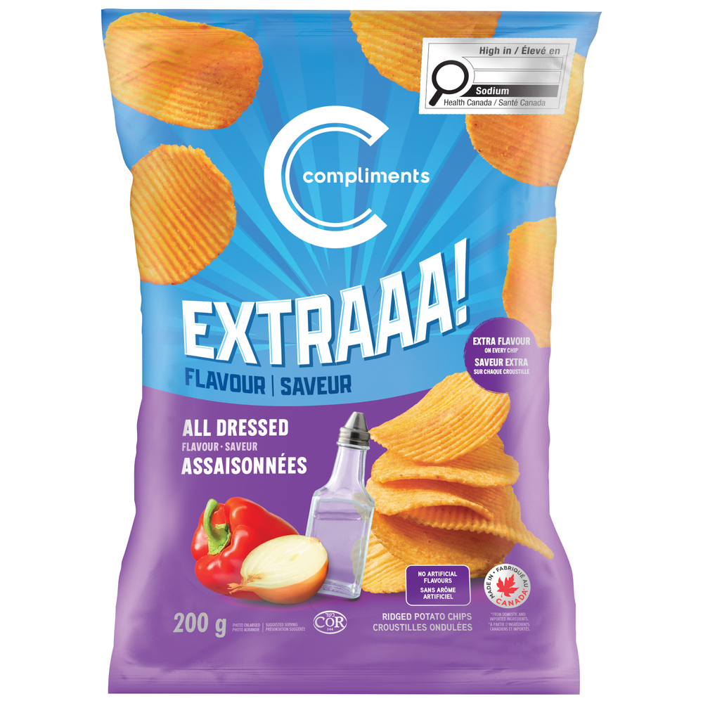 Extraaa! All Dressed Ridged Potato Chips