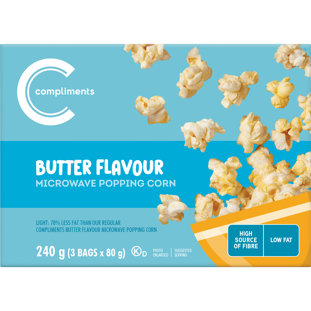 Light Butter Flavoured Microwave Popping Corn