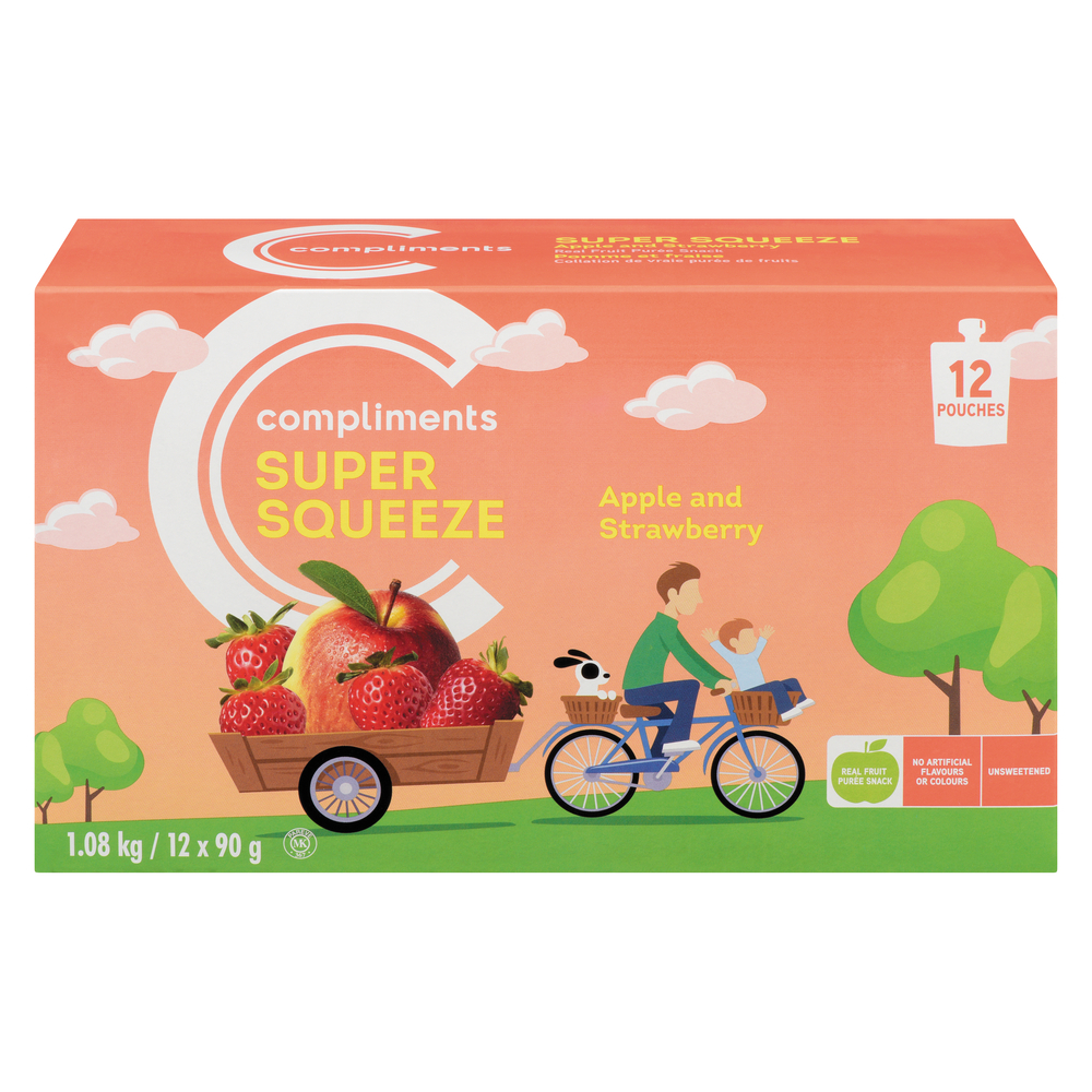 Super Squeeze Strawberry Unsweetened Apple Snack