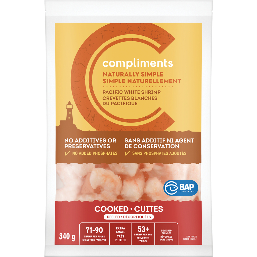 Naturally Simple Cooked PDTL 71/90 Count Shrimp