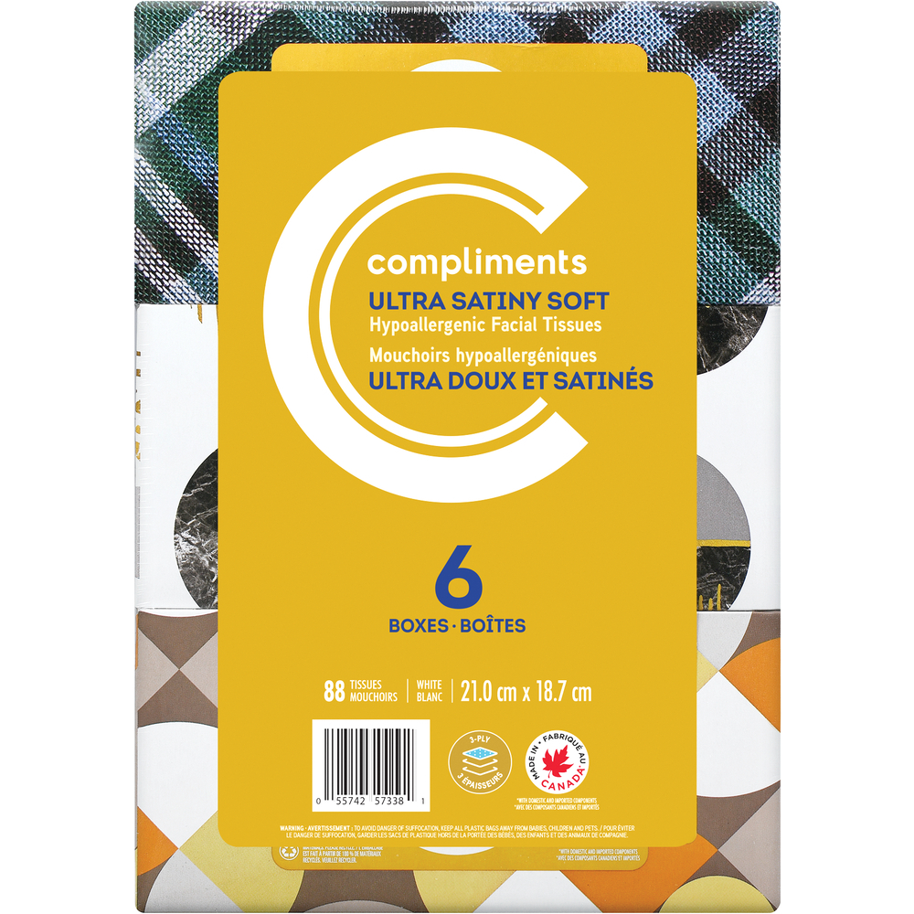 Ultra Soft 3 Ply 88 Sheets Facial Tissue