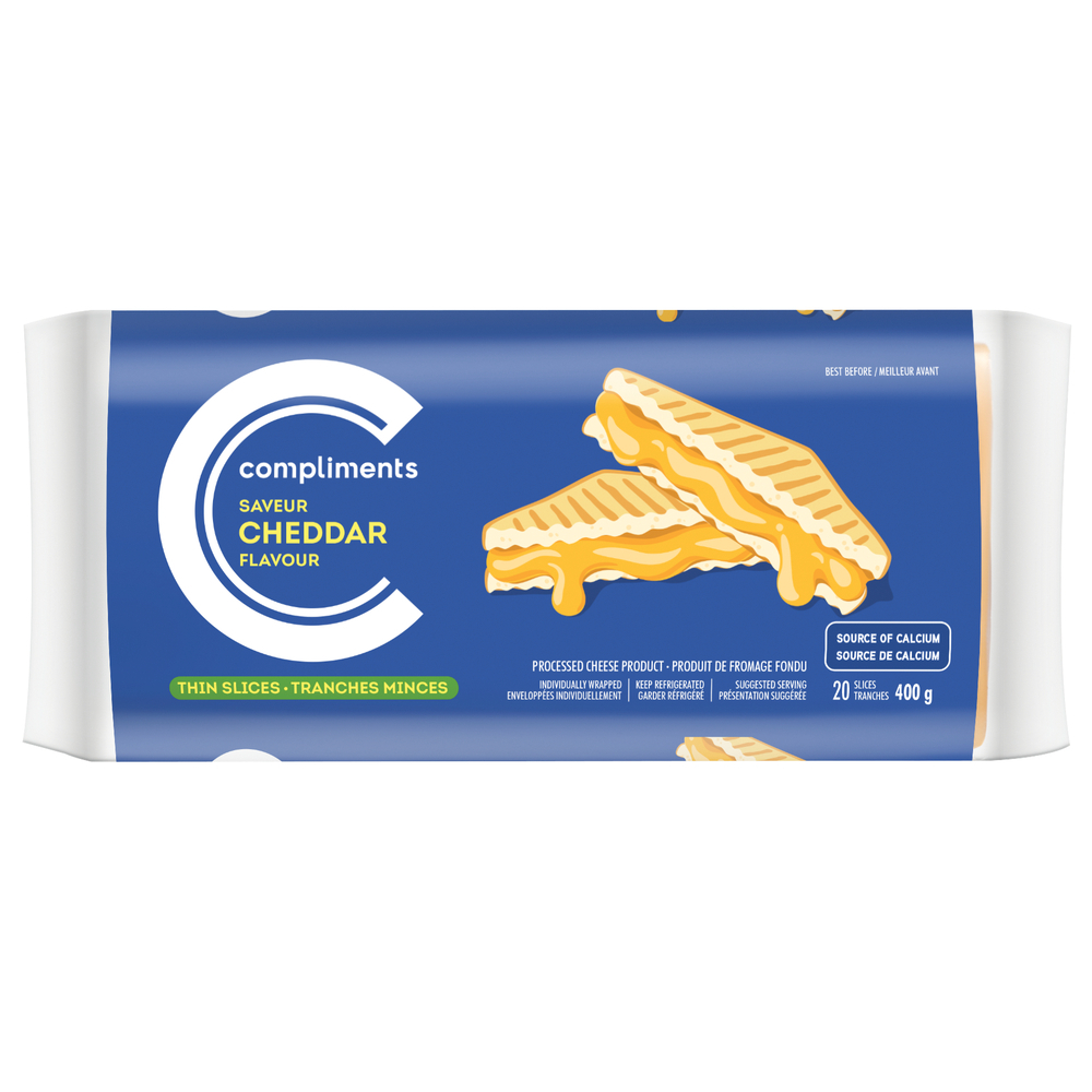 Cheddar Process Slices Thin Cheese