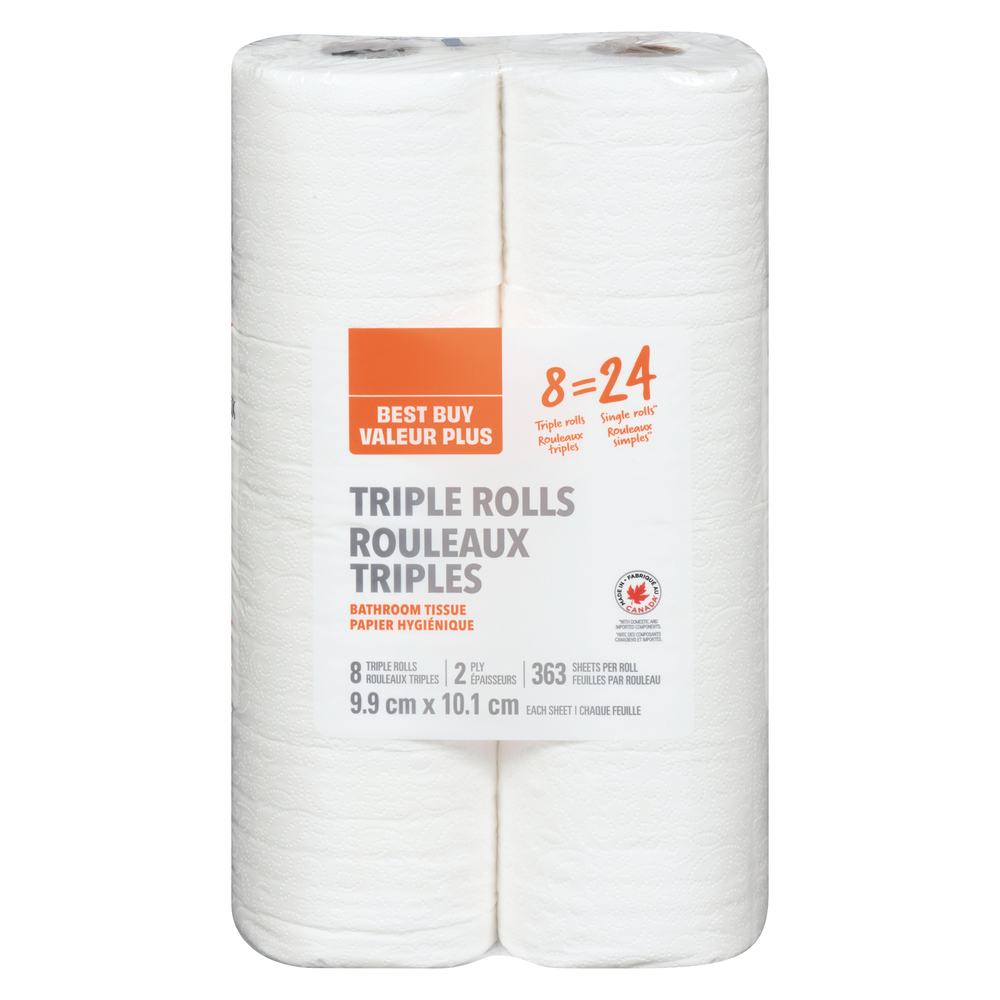 Triple 2Ply 363 Sheets Bath Tissue