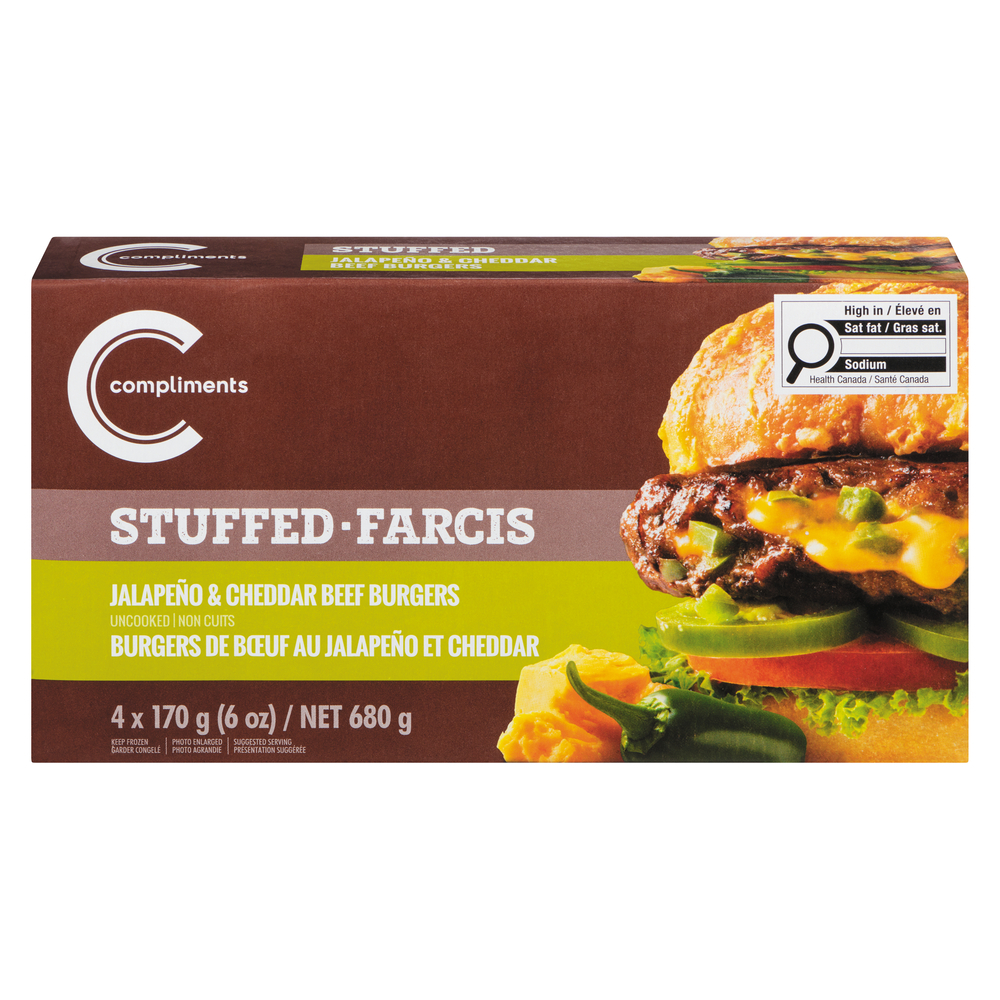 Beef Jalapeno Cheddar Stuffed Burger