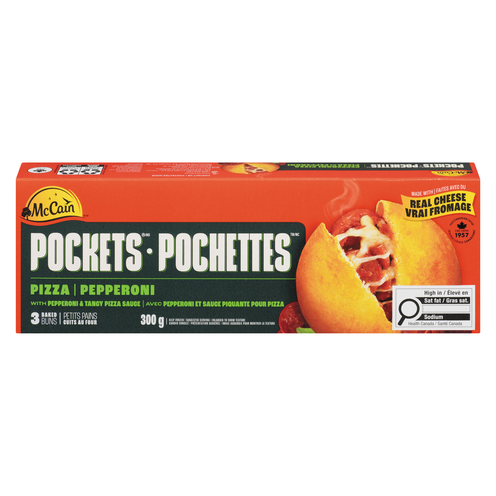 Pepperoni 3 Pack Pizza Pockets
