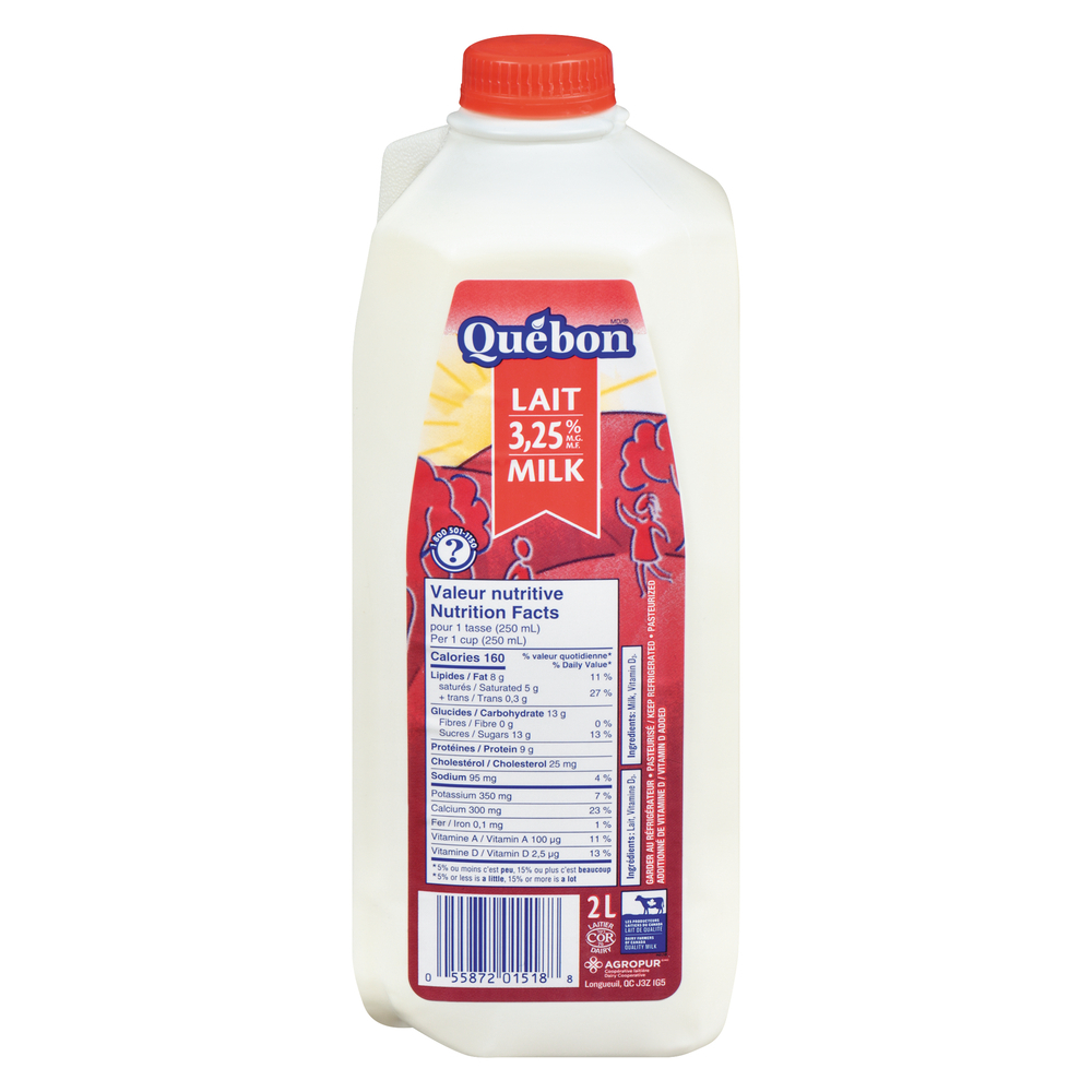 3.25% - plastic Milk