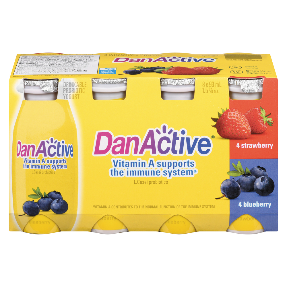 Danactive Strawberry Blueberry Yogurt Drink