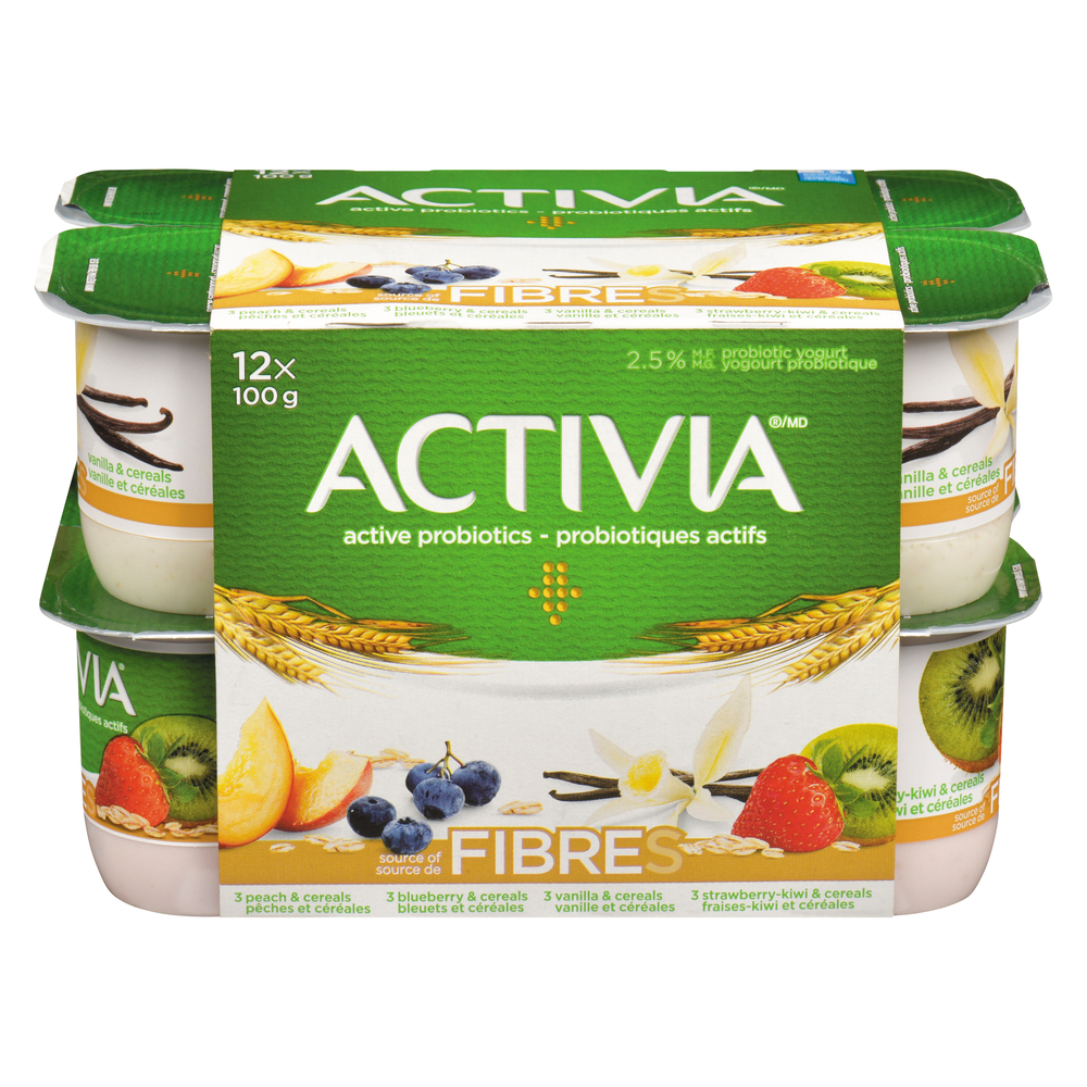 Activia Vanilla Cereal Blueberry/Strawberry/Kiwi/Peach Yogurt