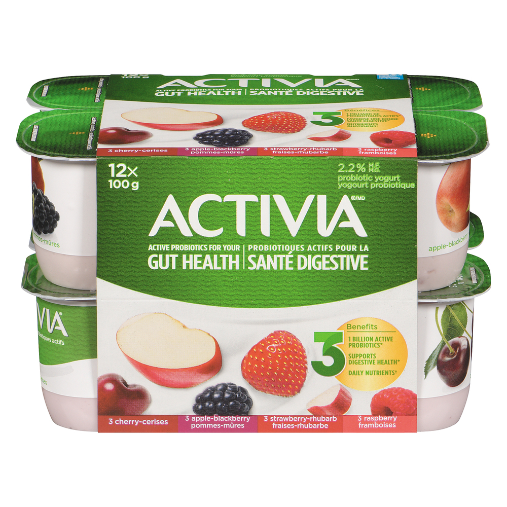 Activia Cherry Apple Blackberry Strawberry Rhubarb Yogurt