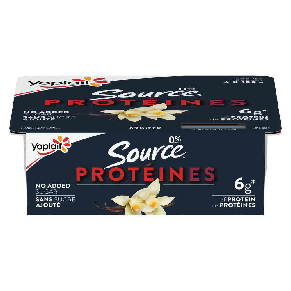 Protein Source Vanilla 0% milk fat Yogurt