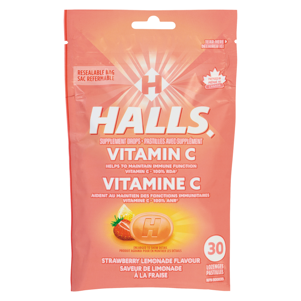 Vitamin C Strawberry Lemonade BG Cough Drops