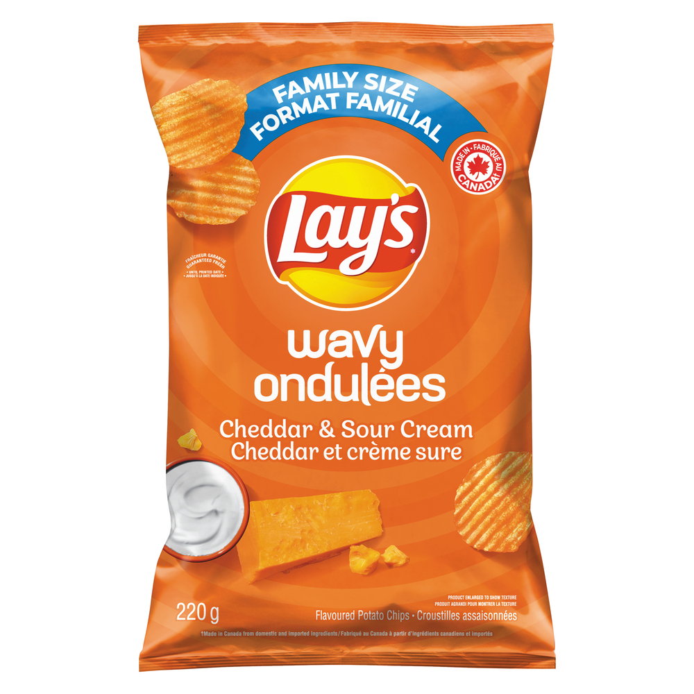 Potato Wavy Cheddar & Sour Cream Chips