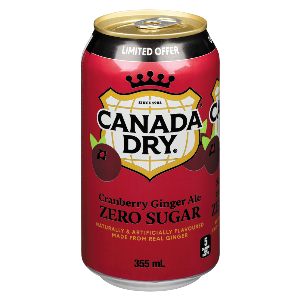 Cranberry Ginger Ale Zero Sugar Soda