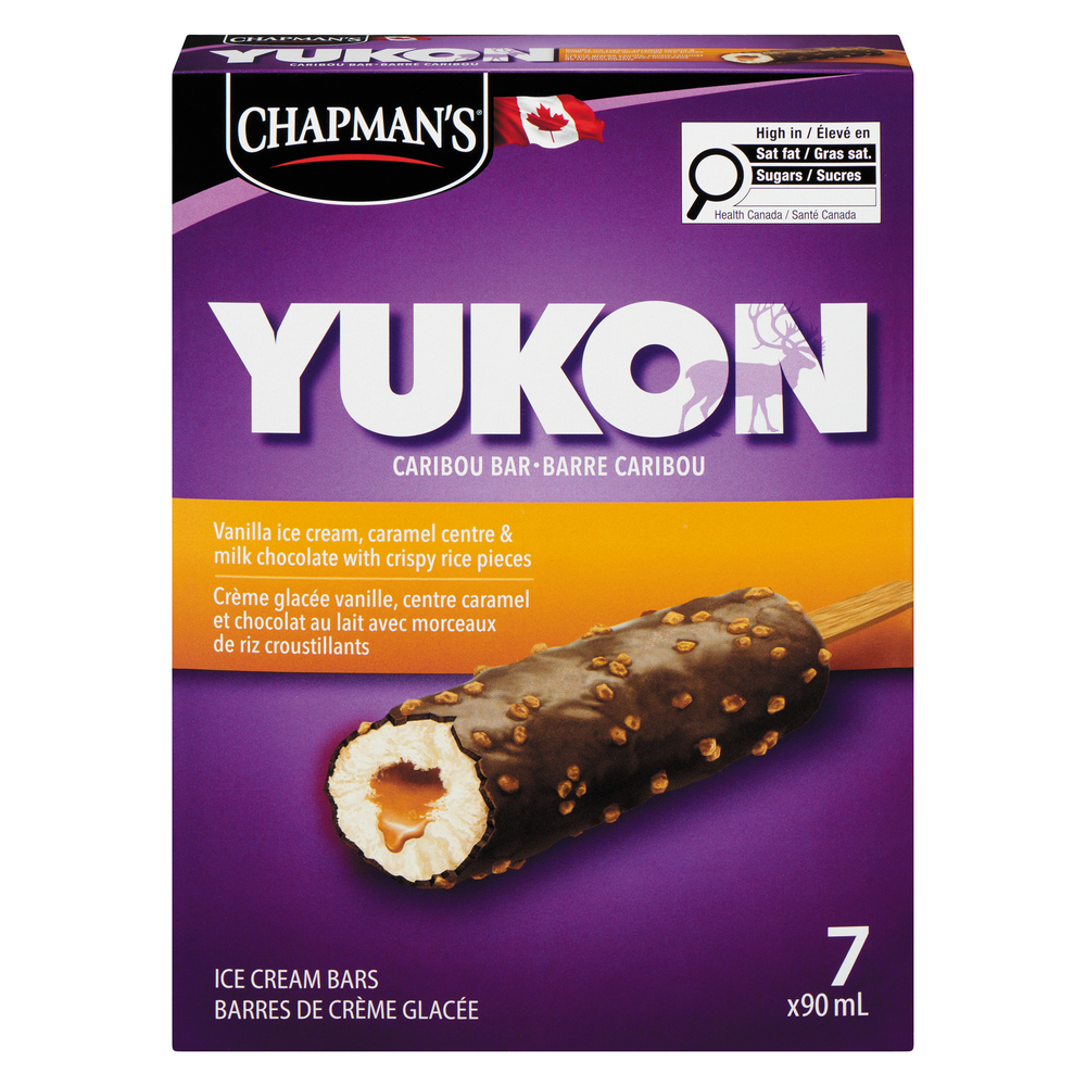 Yukon Caribou Chocolate & Caramel Crunch Ice Cream Bars