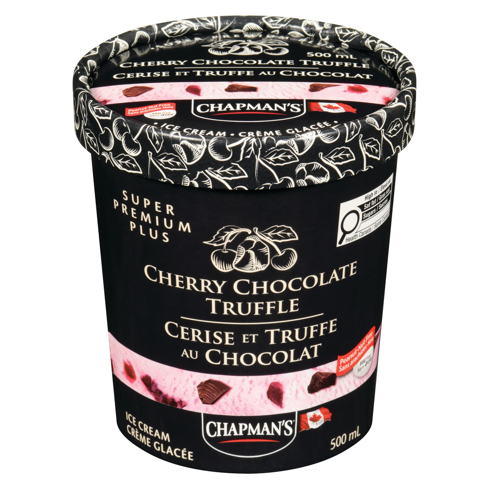 Super Premium Plus Ice Cream Cherry Chocolate Truffle Ice Cream