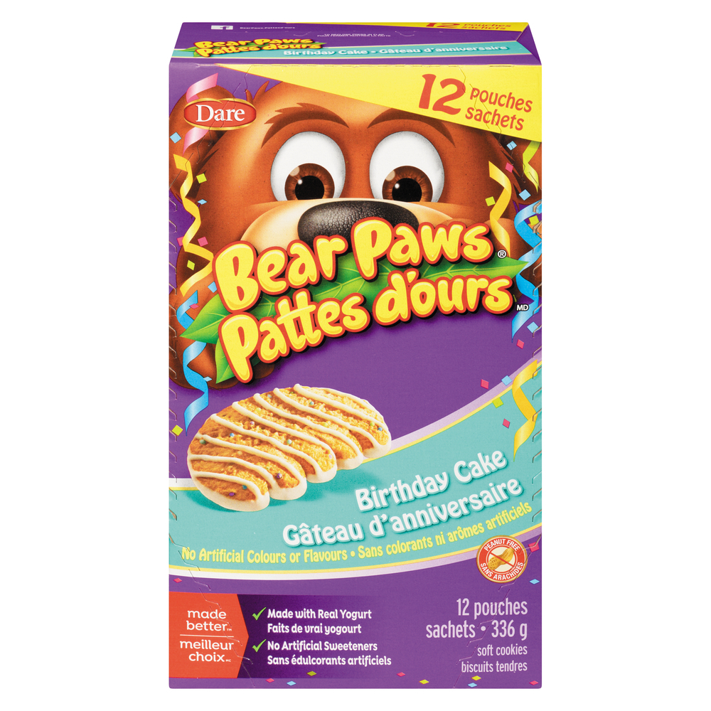 Bear Paws Birthday Cake Cookies