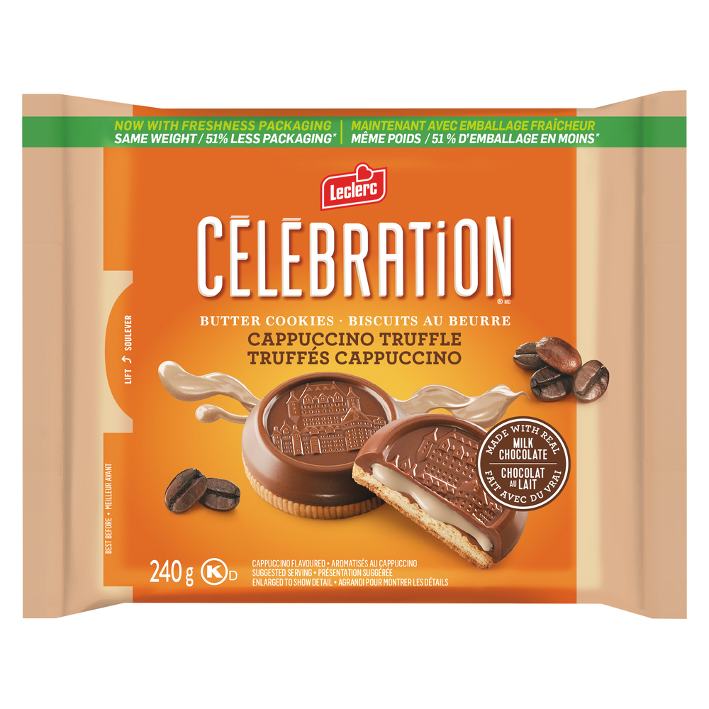 Celebration Cappuccino Milk Chocolate Coated Cookies