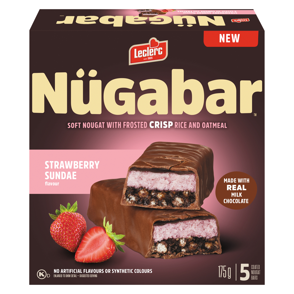 Sundae Bars Strawberry Nugabar