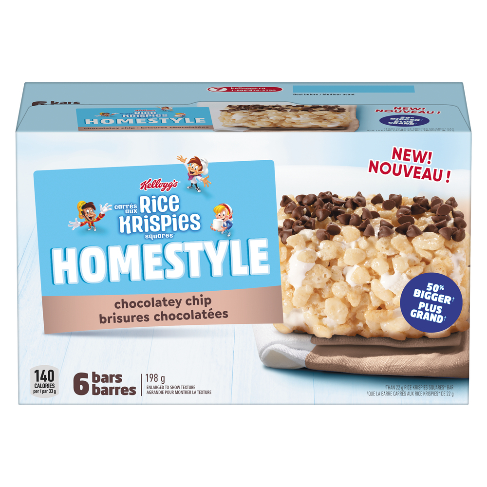 Rice Crispy Squares Homestyle Chocolatey Chip Bars