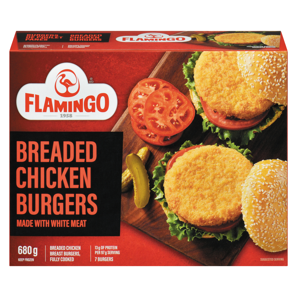 Breaded Fully Cooked Chicken Breast Burger