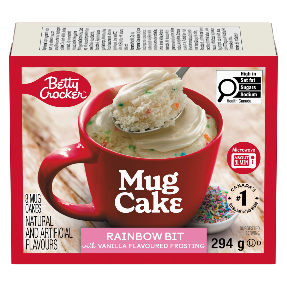 Rainbow Bit with Vanilla Frosting Mug Cake