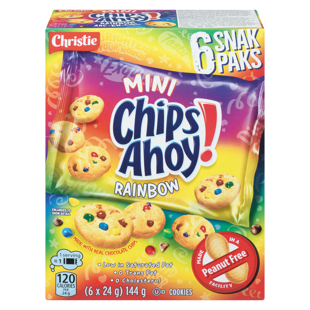 Mini Chip Ahoy Rainbow Snack Pack Cookies