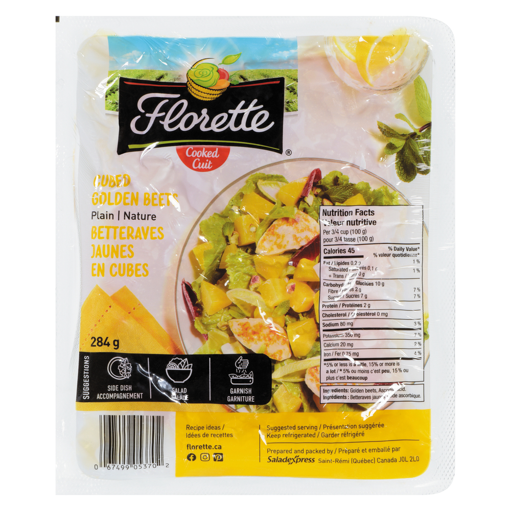 Golden Cooked Diced Beets