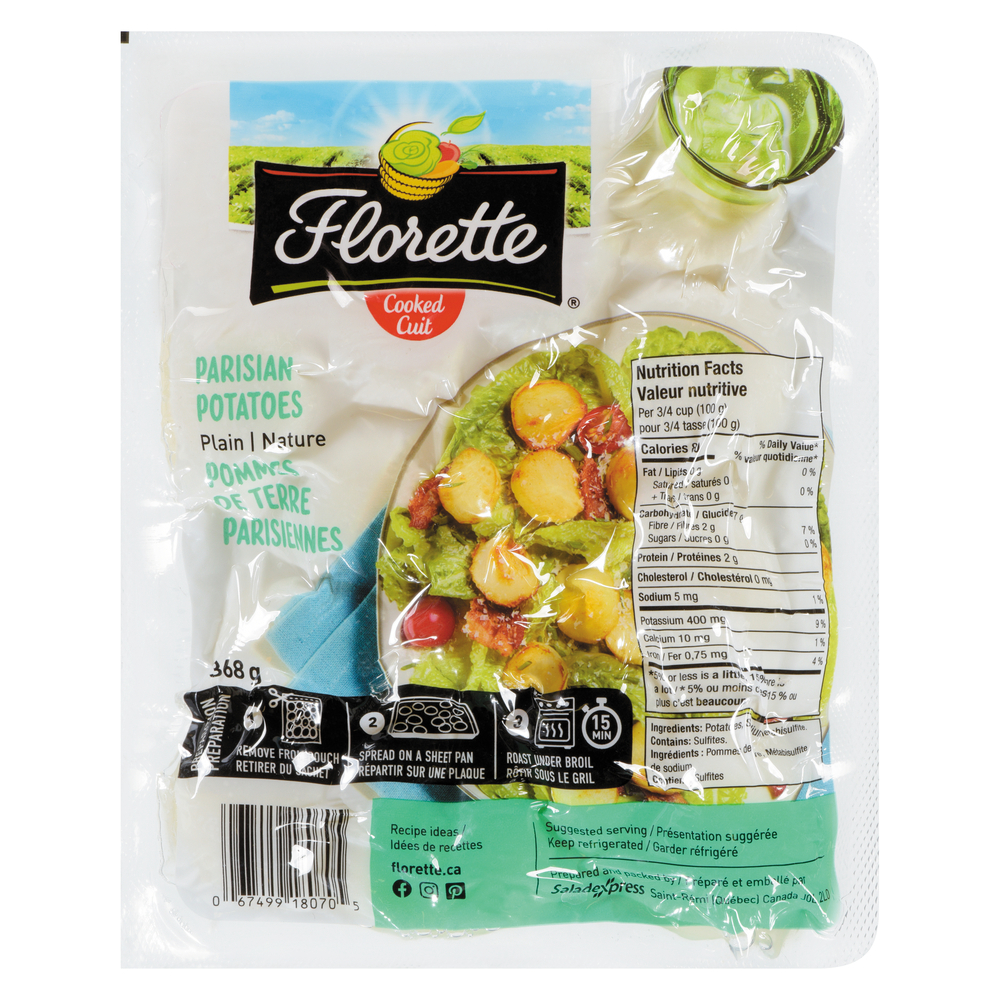 Cooked Plain Parisian Potatoes