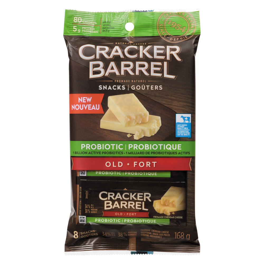 Natural Probiotic White Old Cheese Single Serve Cheddar