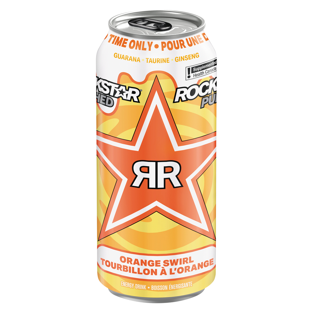 Punched Orange Swirl Energy Drink