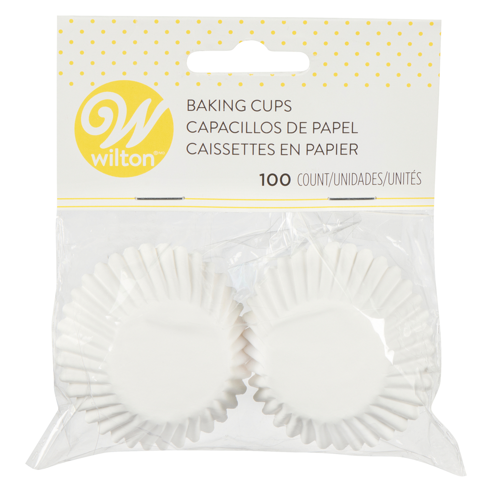 Mini White Baking Cups