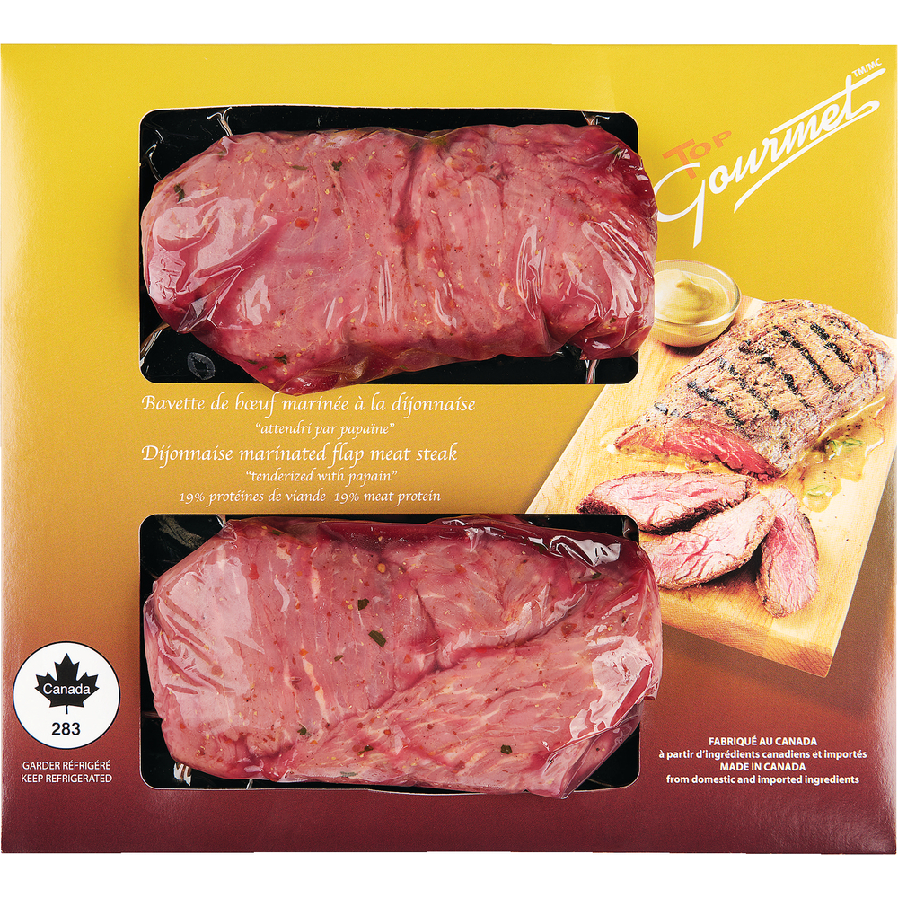 Dijonnaise Marinated Beef Flap Steak