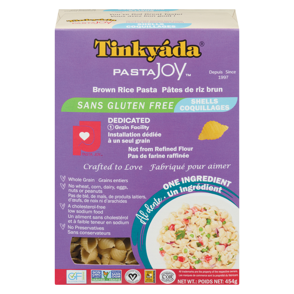 Pasta Joy Brown Rice Gluten Free Pasta Shells