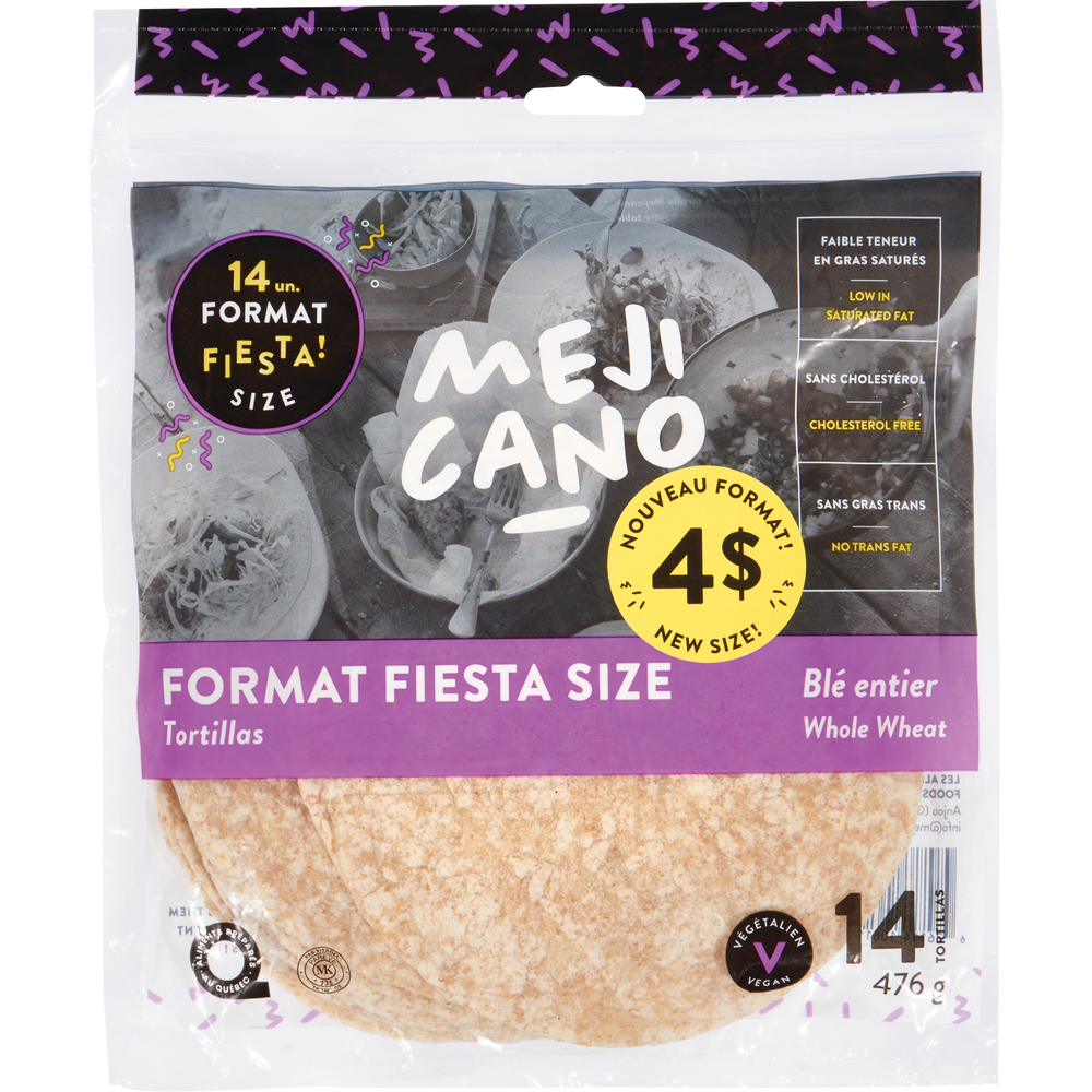 fiesta pack whole wheat 6.5 in Tortillas