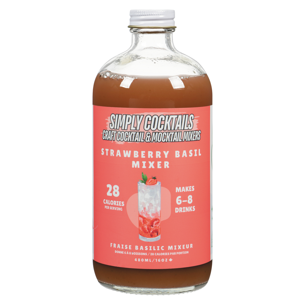 Strawberry Basil Non Alcoholic Mixer
