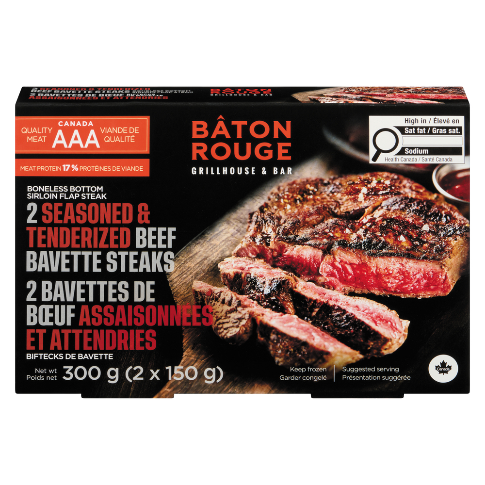 Seasoned & Tenderized Bavette Steaks Beef