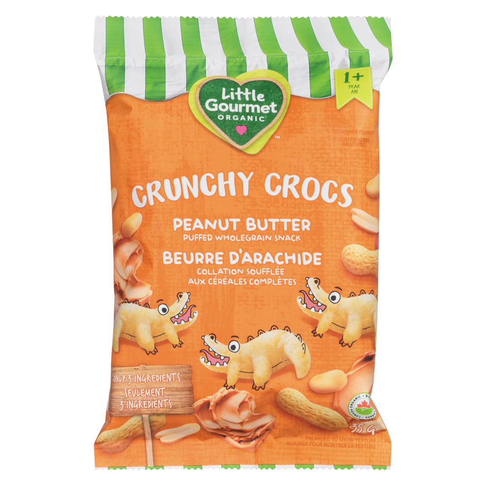 Crunchy Crocs Puffed Wholegrain Peanut Butter Baby/Infant Snacks