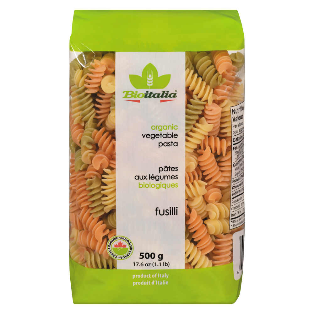 vegetable fusilli - organic Pasta