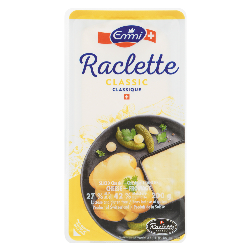 Swiss Raclette Slices Classic Cheese