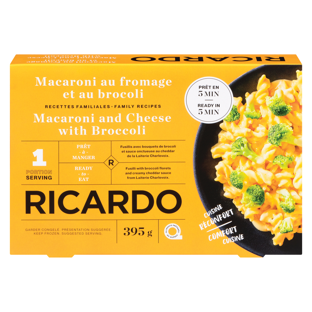 Fusilli with Broccoli Florets and Creamy Cheddar Sauce Mac and Cheese