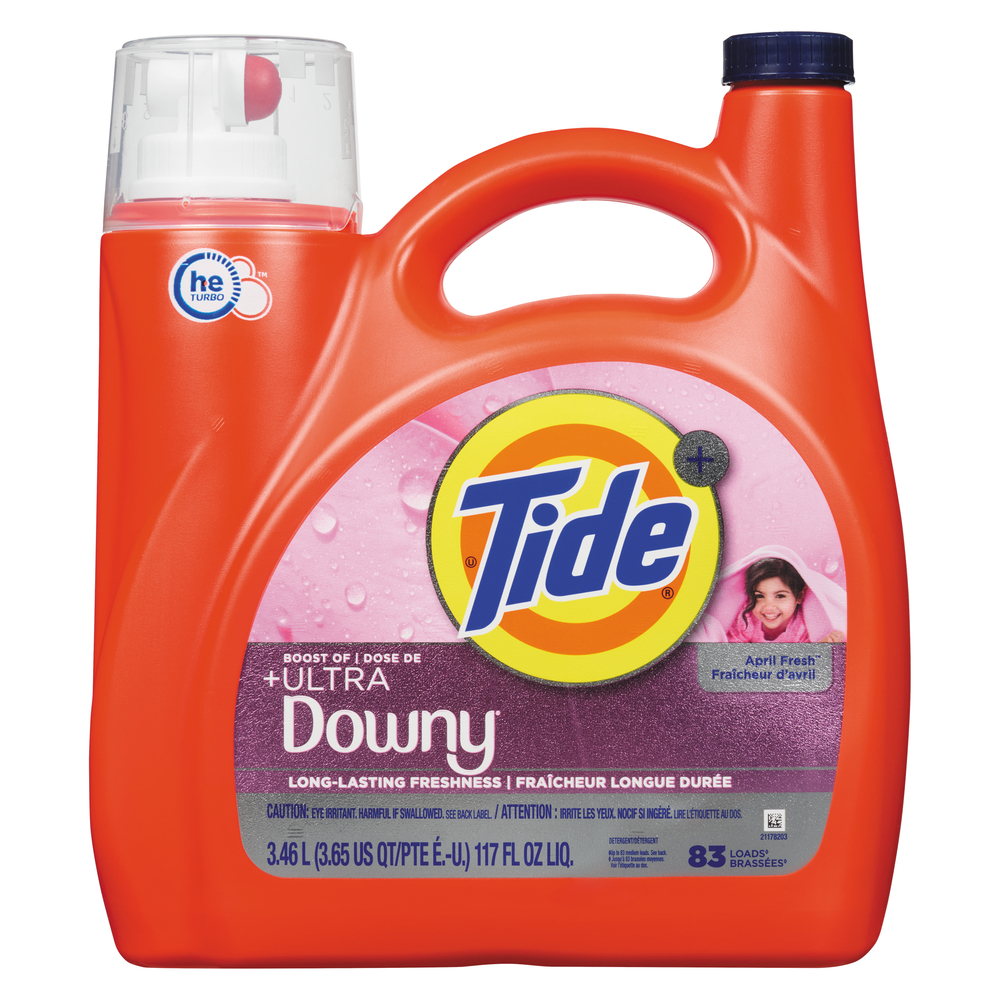 Détergent a lessive liquide Low Suds April Frais avec Downy 83 brassés