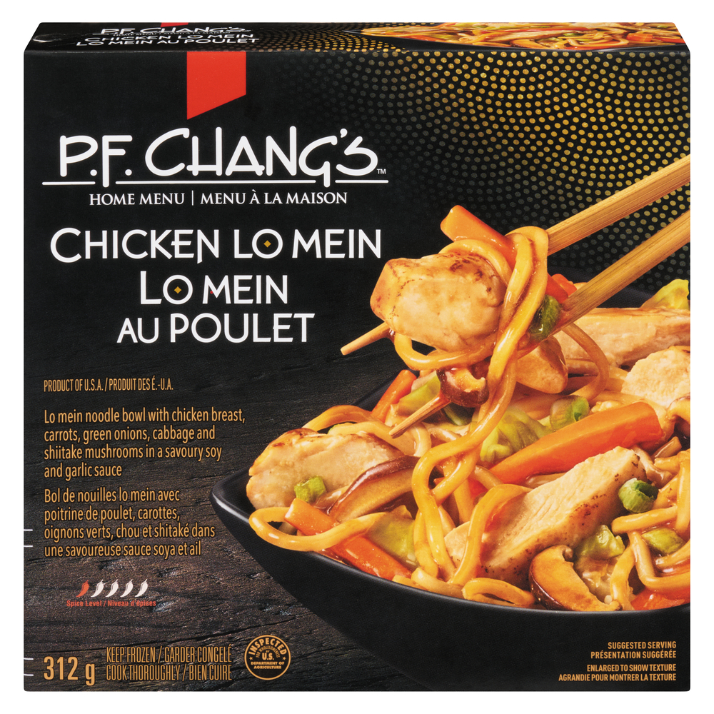 Repas surgelé bol poulet lo mein